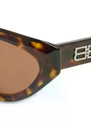 Balenciaga Bb Logo Cat-eye Sunglasses - Brown