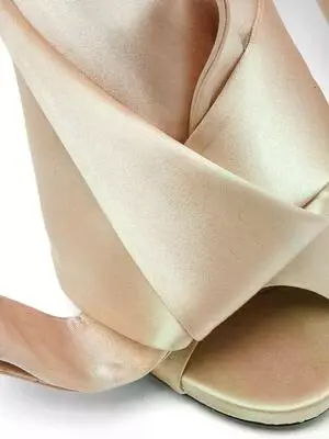 N°21 Ronny Pleated Satin Mules - Neutrals