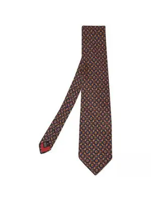 S.t. Dupont Printed Silk Neck Tie - Blue