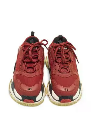 Balenciaga Triple S Panelled Sneakers - Red