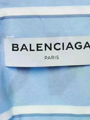 Balenciaga Striped Pussy-bow Shirt
