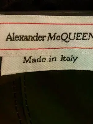 Alexander McQueen Check-pattern Leather-trim Midi Dress