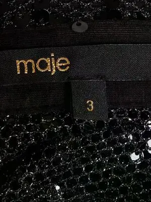 Maje Esther Sequin Embellished Mesh Blouse