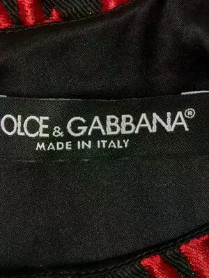 Dolce & Gabbana Sleeveless Patch Detail Mini Dress