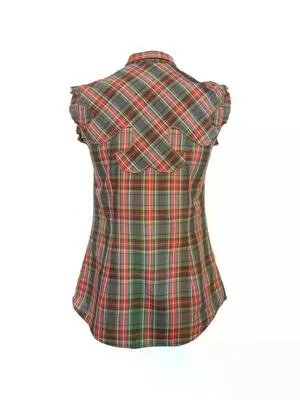 Dolce & Gabbana Sleeveless Plaid Shirt