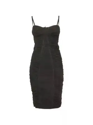 Dsquared2 Ruched Sweetheart Neck Midi Dress