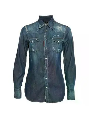 Dsquared2 Distressed Chambray Shirt