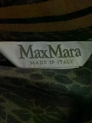 Max Mara Leopard Print Silk Crewneck Top