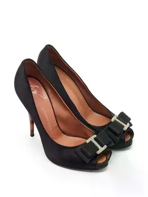 GIUSEPPE ZANOTTI Peep-toe Pumps With Bow Detail