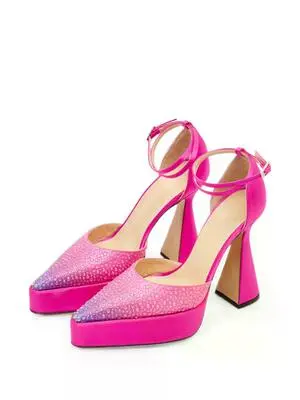 Mach & Mach Galaxy Crystal-embellished Platform Pumps