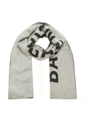 Balenciaga Logo-motif Scarf - Grey