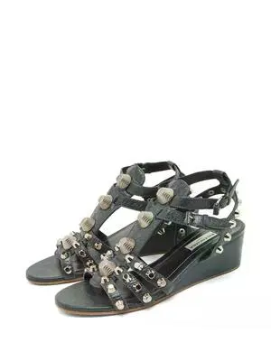 Balenciaga Arena Studded Wedge Sandals