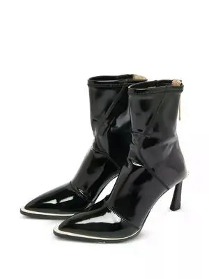 Fendi Patent-leather Point-toe Ankle Boots