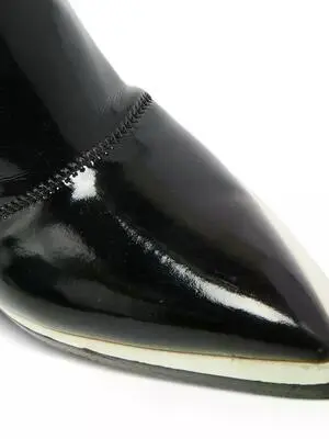 Fendi Patent-leather Point-toe Ankle Boots