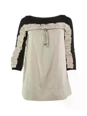 Paule Ka Ruched Contrast Top