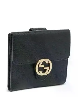 Gucci Interlocking G Leather Wallet - Black