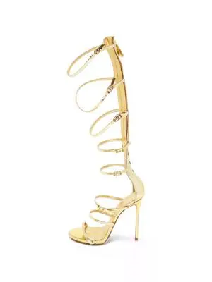 GIUSEPPE ZANOTTI Multi-strap Stiletto Heeled Sandals - Gold