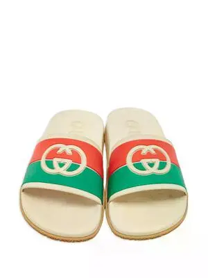 Gucci Gg Web Pool Slides