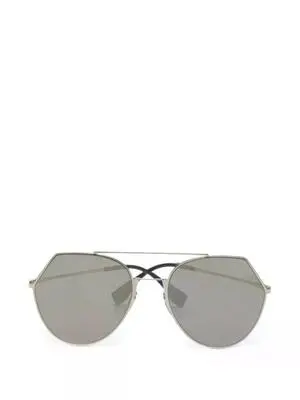 Fendi Geometric Sunglasses - Silver