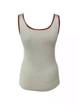 Chloé Ribbed Knit Scoop Neck Tank Top