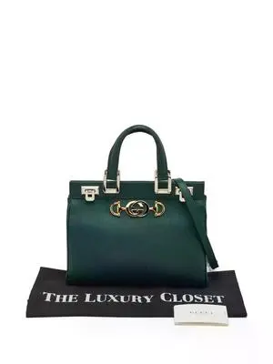 Gucci Zumi Small Leather Two-way Handbag - Green