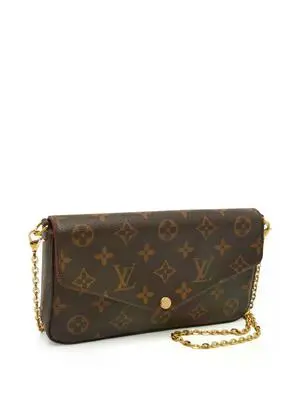 LOUIS VUITTON Monogram Pochette Félicie Shoulder Bag - Brown