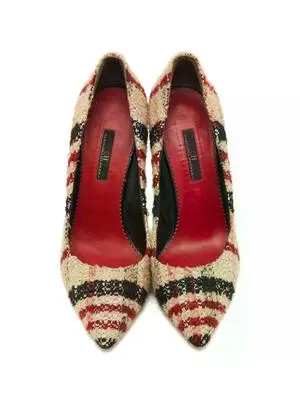 Carolina Herrera Check Tweed Pumps