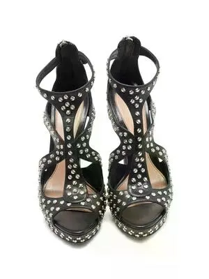 Alexander McQueen Studded Cage Stiletto Sandals