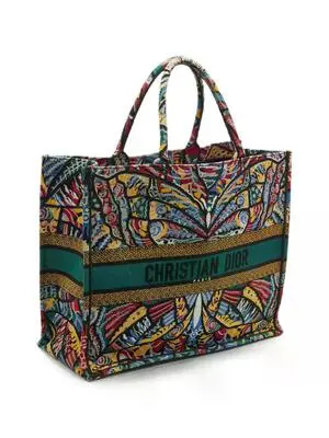 Dior Large Book Butterfly Tote Bag - Blue
