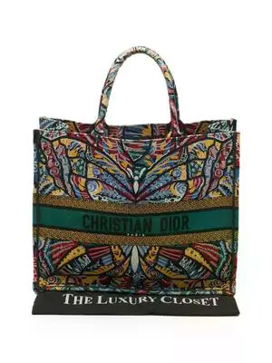 Dior Large Book Butterfly Tote Bag - Blue
