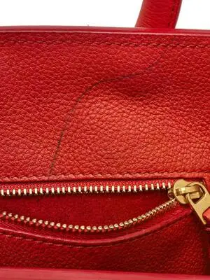 Celine Small Tie Leather Tote Bag - Red