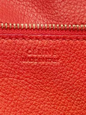 Celine Small Tie Leather Tote Bag - Red