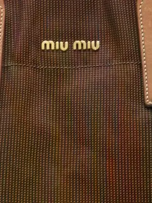 Miu Miu Leather-trimmed Shopper Tote Bag