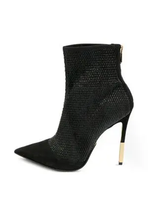 Balmain Suede Panel Ankle Boots