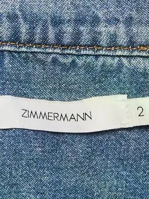 Zimmermann Neck Tie-up Denim Blouse