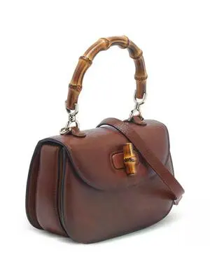 Gucci Small Bamboo 1947 Leather Tote Bag - Brown