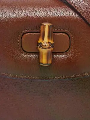 Gucci Small Bamboo 1947 Leather Tote Bag - Brown