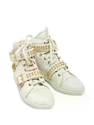 Philipp Plein Leather Studded High-top Sneakers
