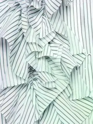 LOUIS VUITTON Striped Ruffled Shirt