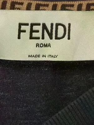 Fendi Logo Embroidered Crewneck T-shirt