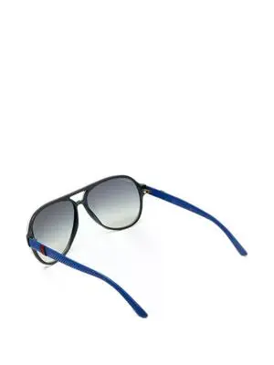 Gucci Pilot Frame Sunglasses With Gradient Lenses - Blue