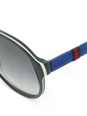 Gucci Pilot Frame Sunglasses With Gradient Lenses
