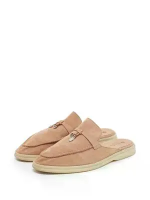 Loro Piana Suede Babouche Walk Mules
