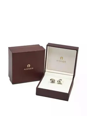 AIGNER Logo-detail Two-tone Cufflinks
