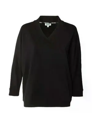 Kenzo Logo Appliqué V-neck Sweatshirt