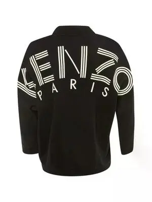Kenzo Logo Appliqué V-neck Sweatshirt