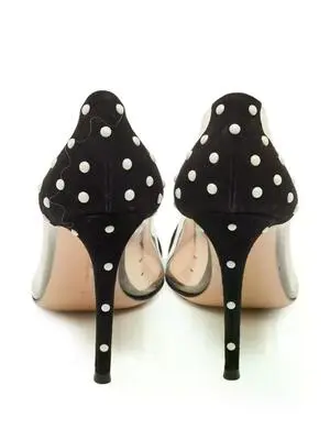 GIANVITO ROSSI Plexi Studded Pumps - White