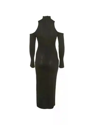 Balmain Cold-shoulder Wool Maxi Dress
