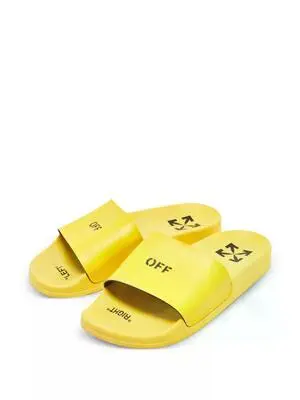 Off-White Logo Print Flat Sandals