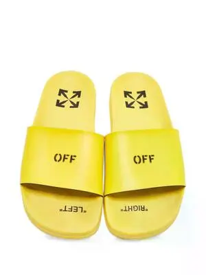 Off-White Logo Print Flat Sandals